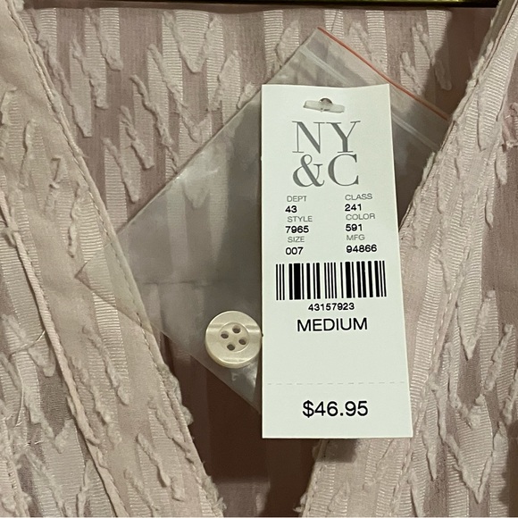 New York & Company | Tops | Light Pink Button Down Blouse In Medium ...